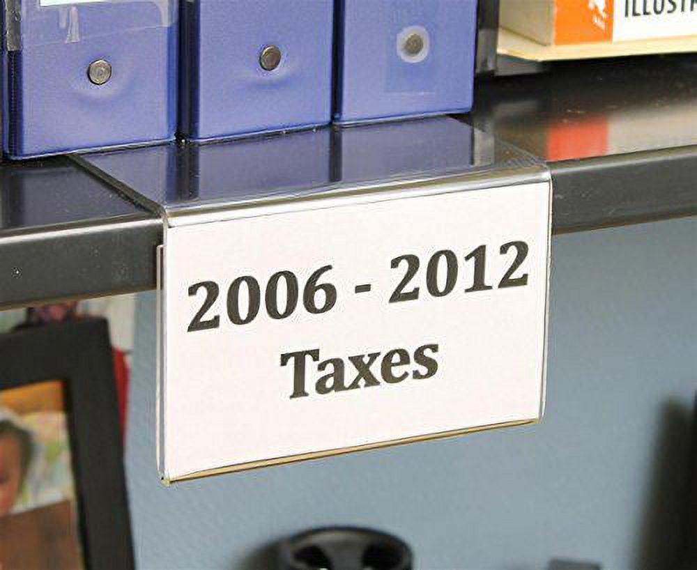 Clear Acrylic Shelf Frame Displays 3 x 5-Inch Signs - Sold in Sets of ...