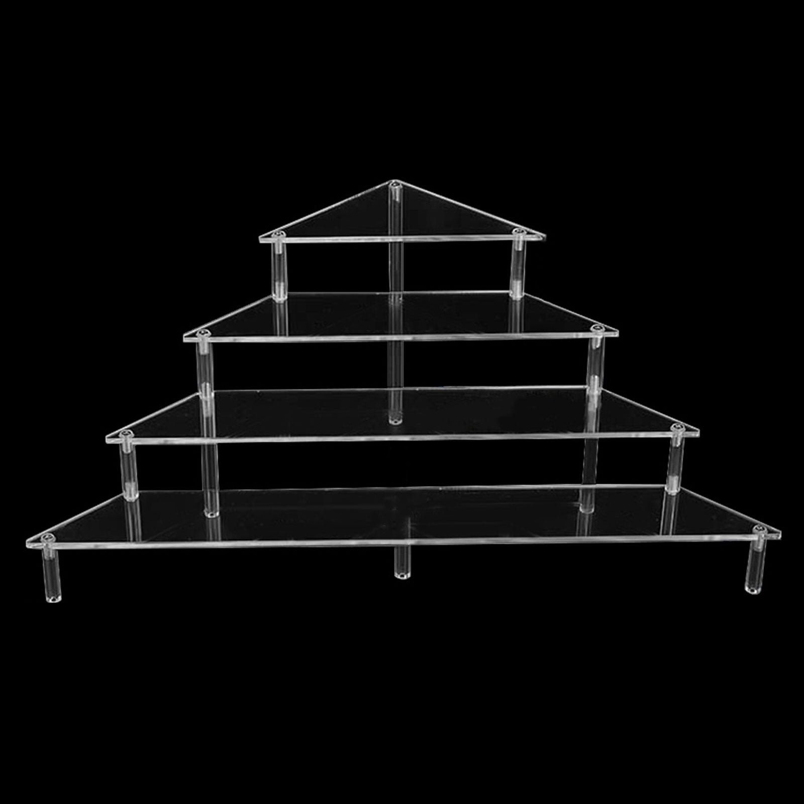 Clear Acrylic Shelf Risers Multi Tiers Display Stand for Figures and ...