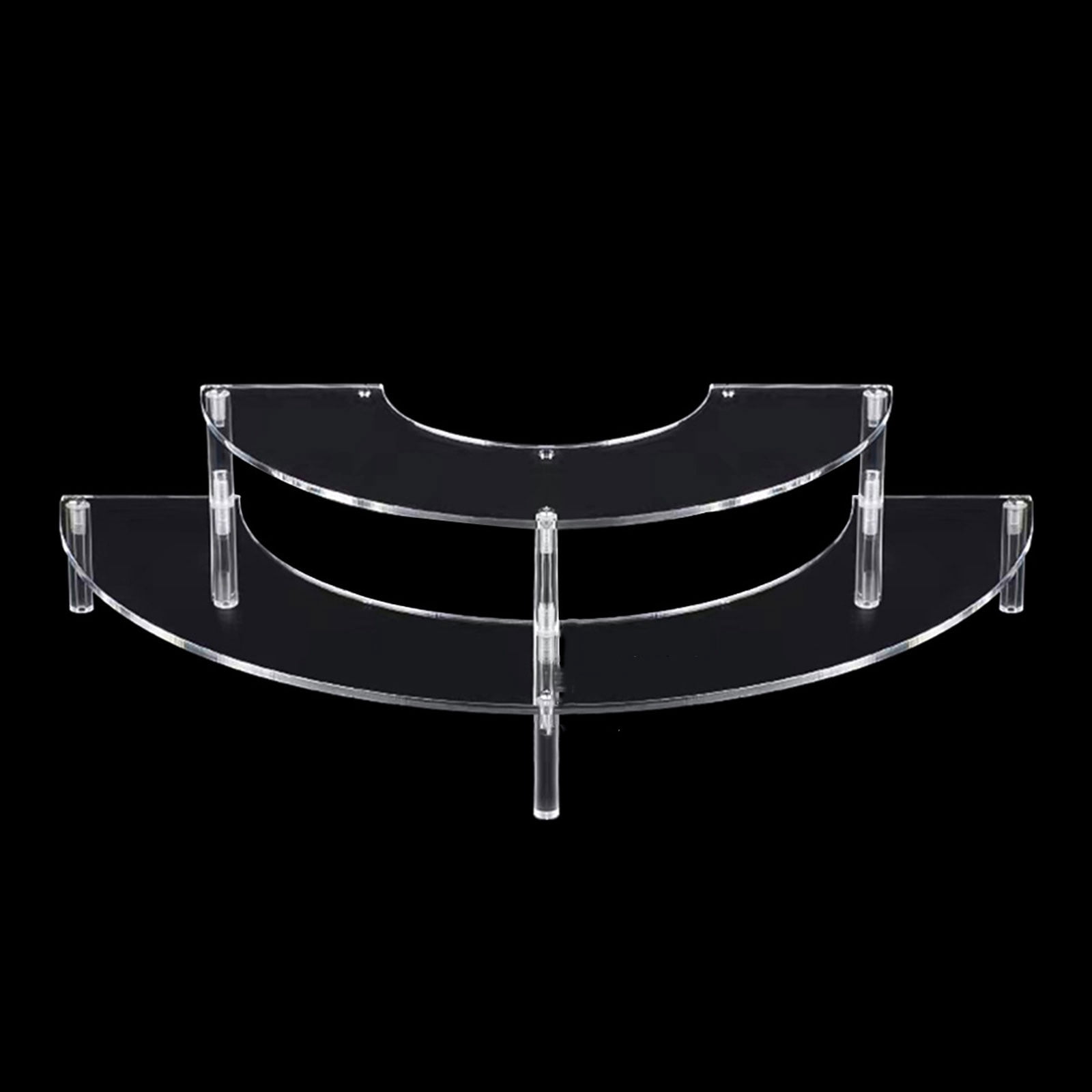 Clear Acrylic Shelf Risers Multi Tiers Display Stand for Figures and ...