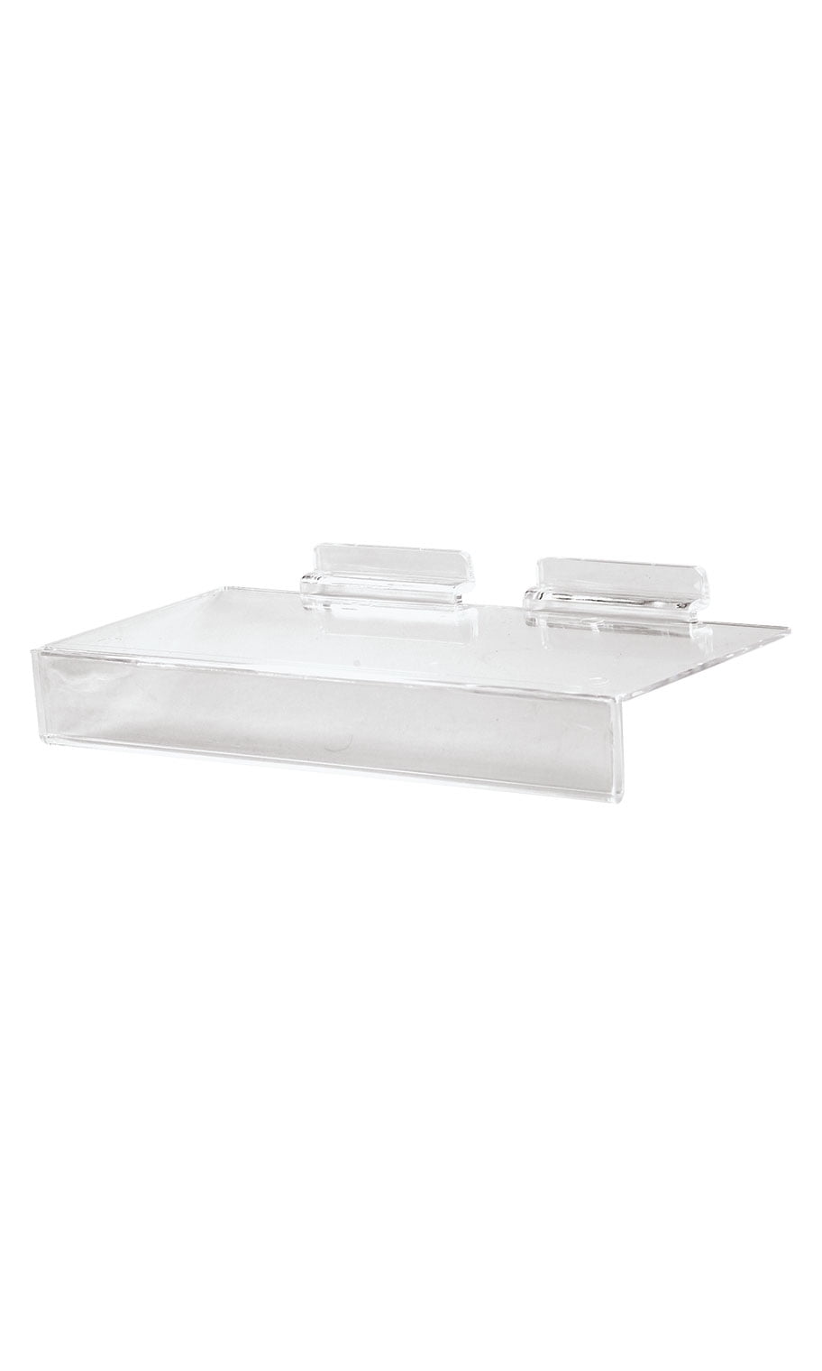SSWBasics Clear Acrylic Slat Wall Shelf - 10”L x 4”W Pack of 5 Slat ...