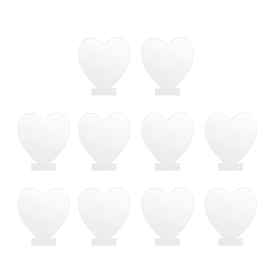 Clear Acrylic Sign, 10Pcs Blank Transparent Sheet DIY Seating Card ...