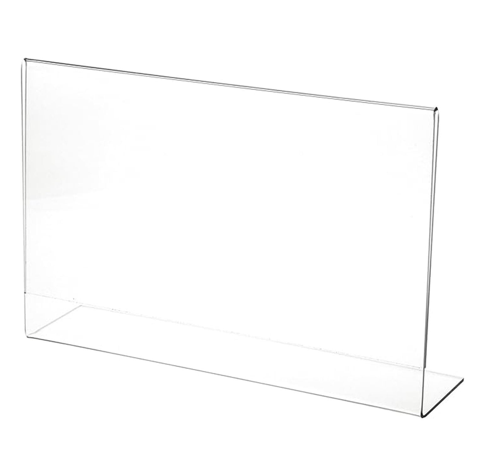 Clear Acrylic Sign Display / Literature Holder (Angled), 11" W x 7" H ...