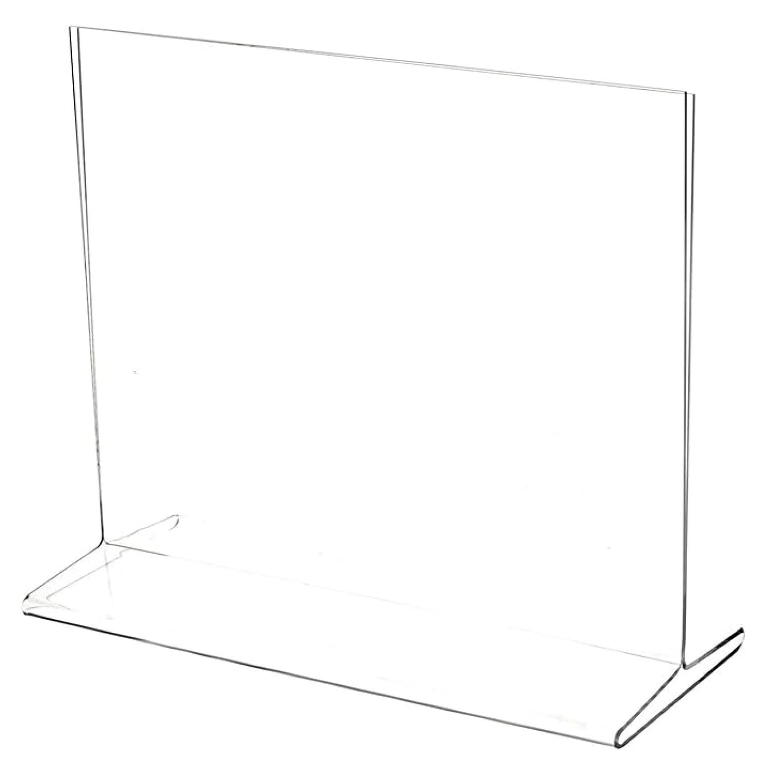 Clear Acrylic Sign Display / Literature Holder (Top-Load), 10" W x 8" H ...