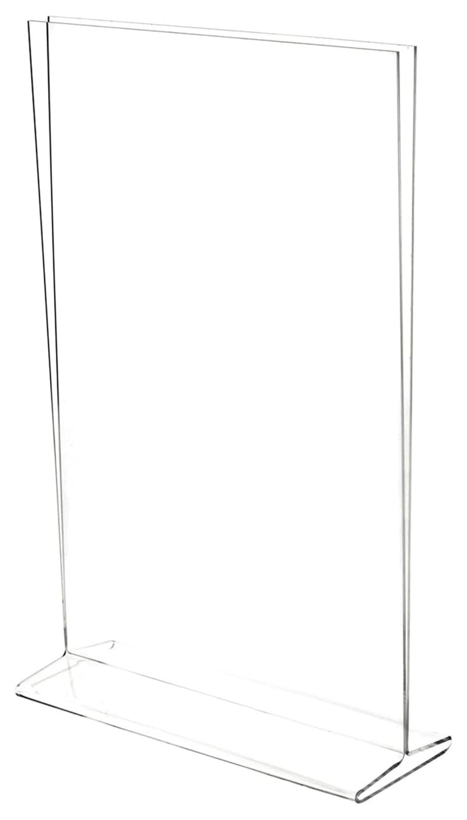 Clear Acrylic Sign Display / Literature Holder (Top-Load), 11" W x 17 ...