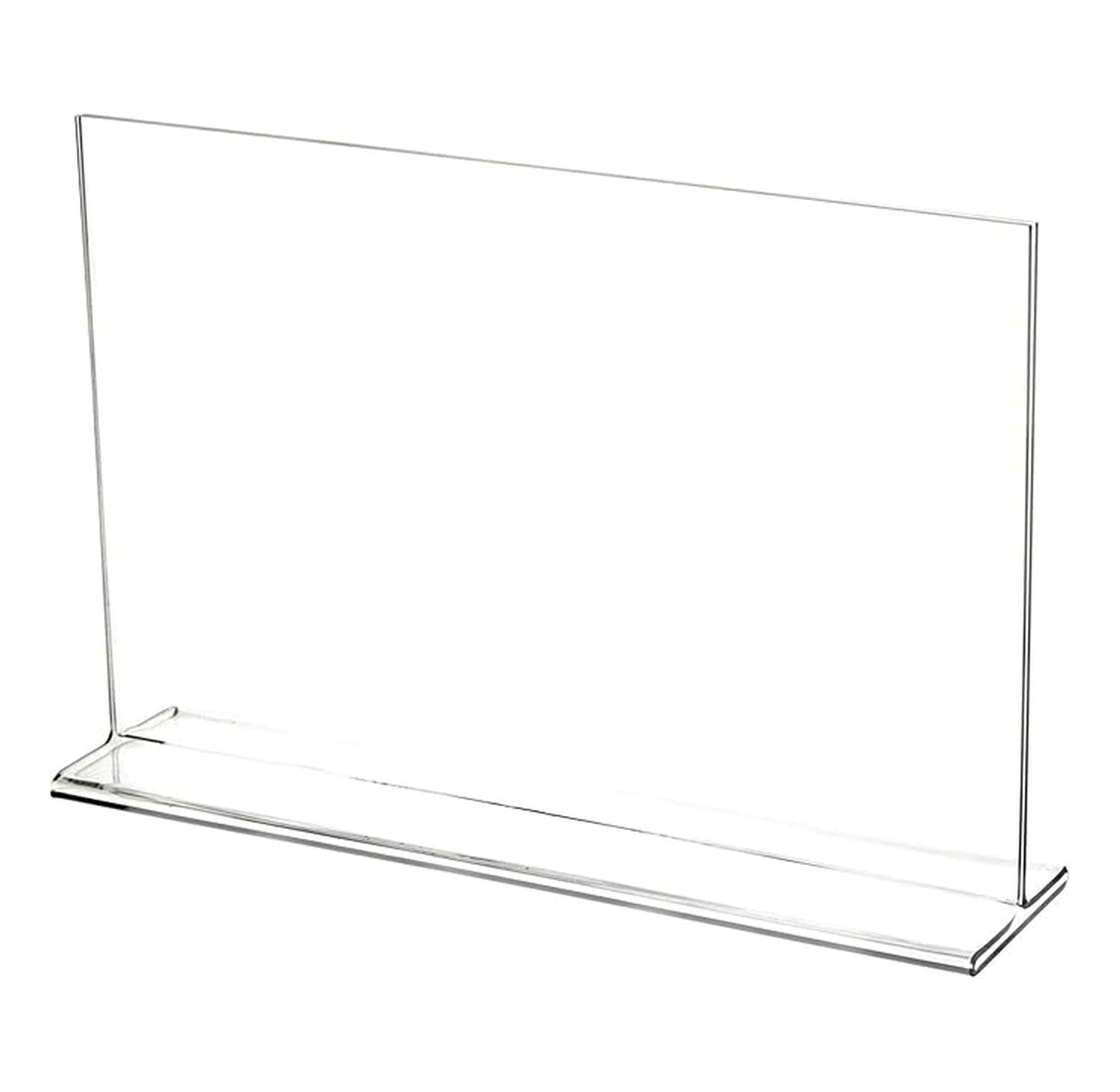 Clear Acrylic Sign Display / Literature Holder (Top-Load), 11" W x 7" H ...
