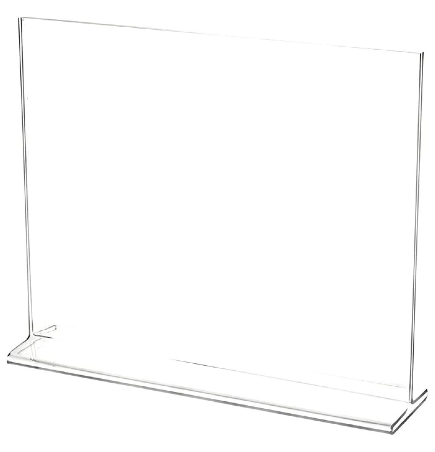 Clear Acrylic Sign Display / Literature Holder (Top-Load), 11" W x 8.5 ...