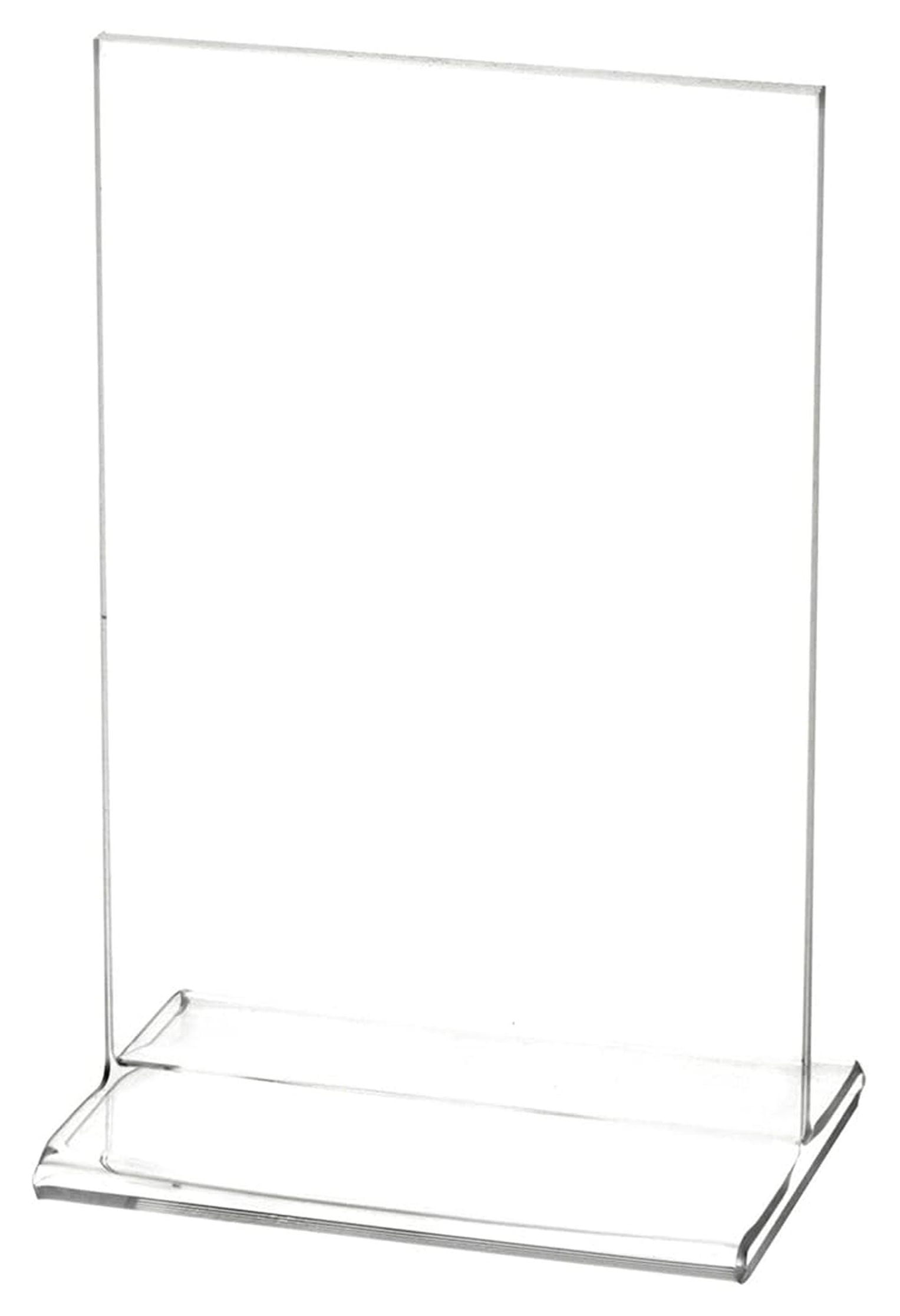 Clear Acrylic Sign Display / Literature Holder (Top-Load), 4" W x 6" H ...