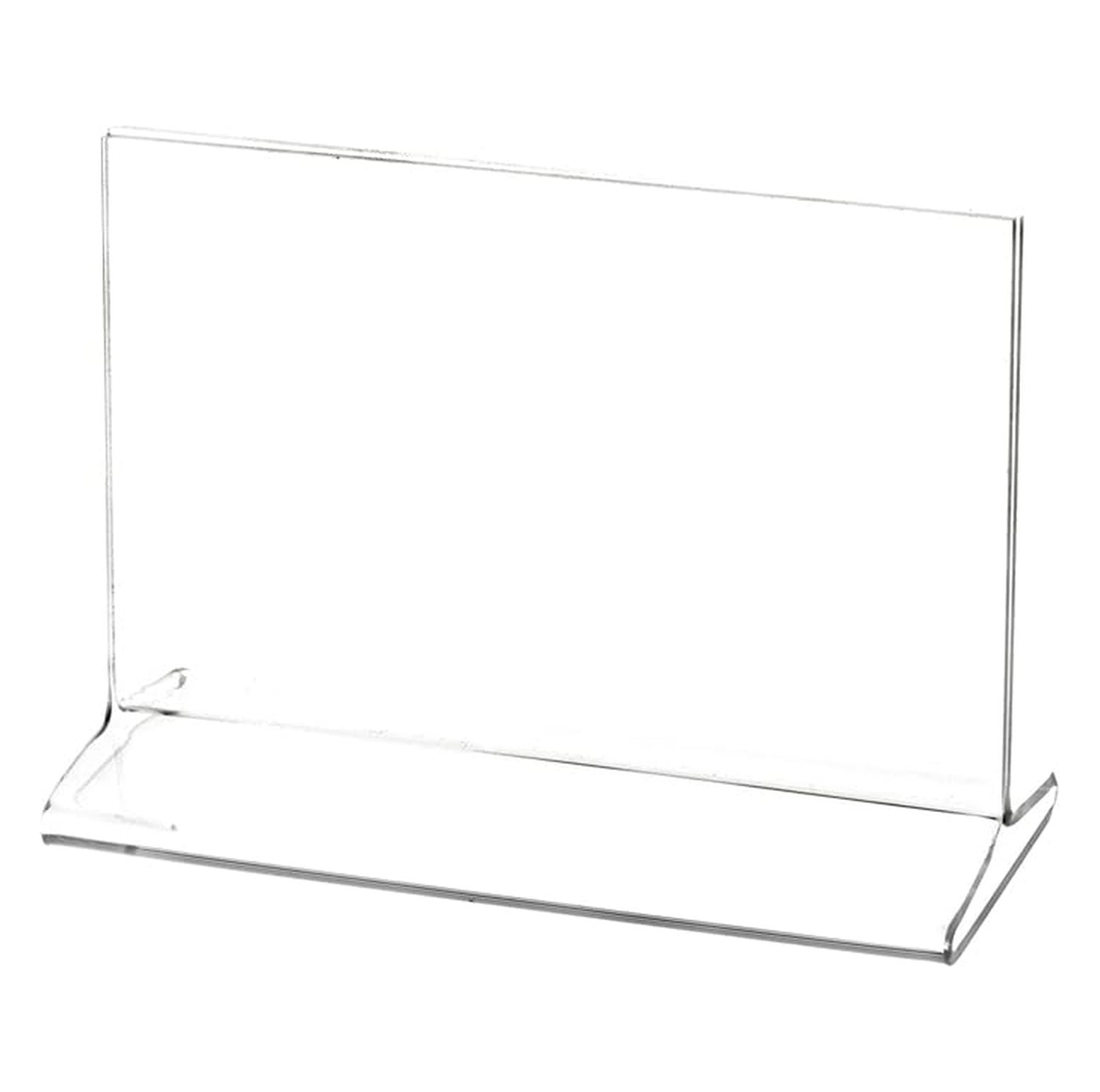 Clear Acrylic Sign Display / Literature Holder (Top-Load), 5.5" W x 3.5 ...