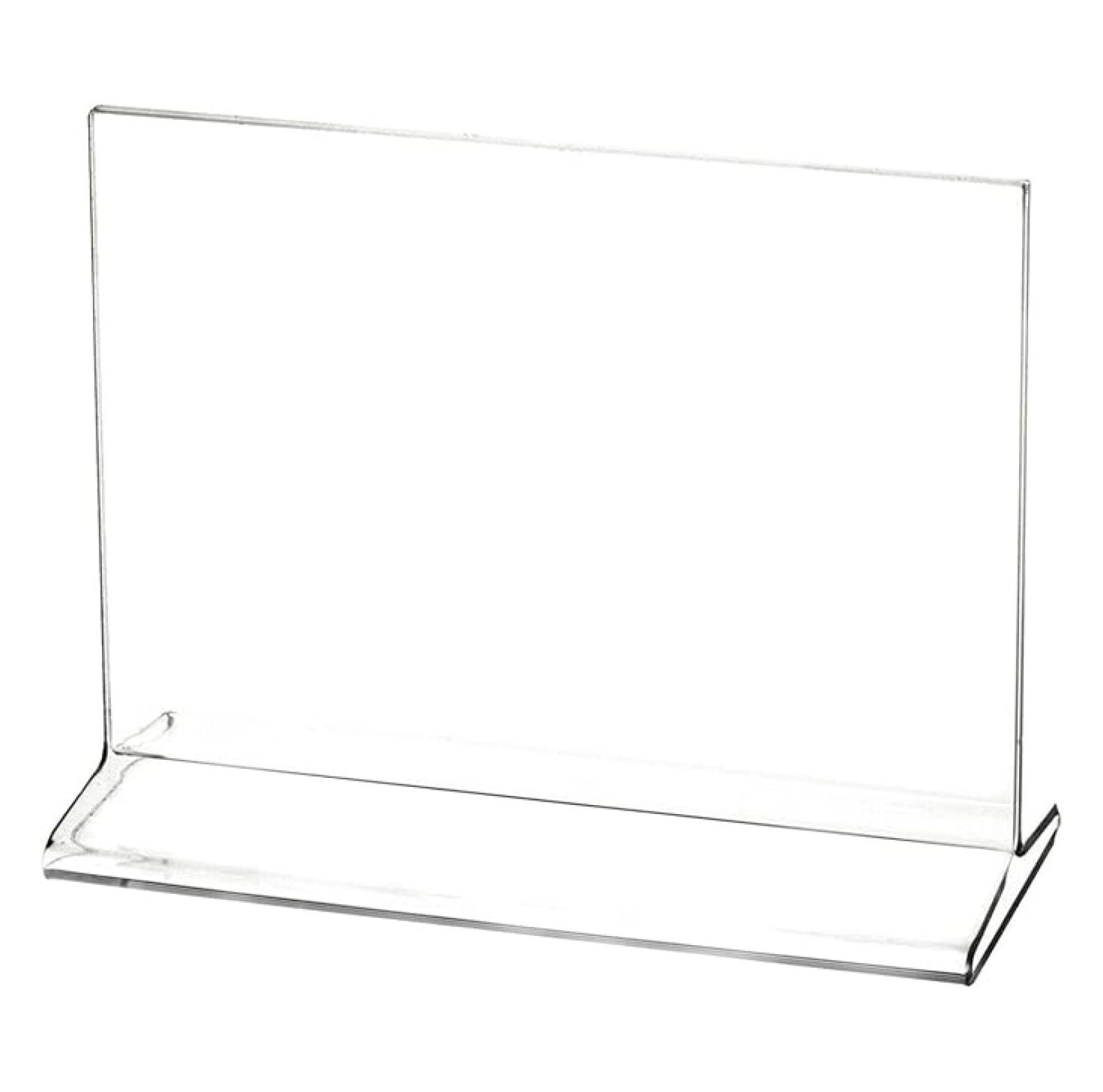 Clear Acrylic Sign Display / Literature Holder (Top-Load), 6" W x 4" H ...