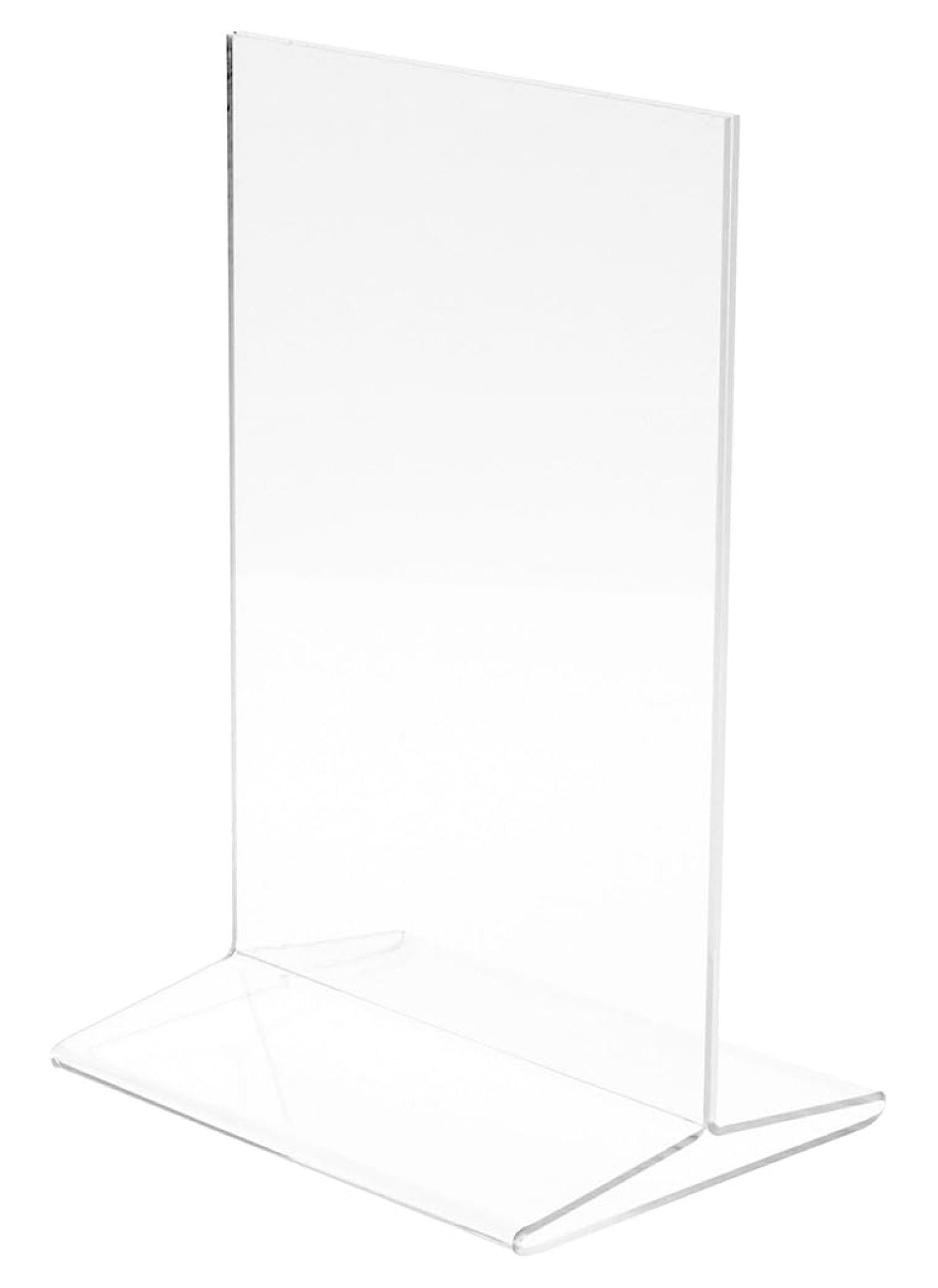 Clear Acrylic Sign Display / Literature Holder (Top-Load), 6" W x 8" H ...