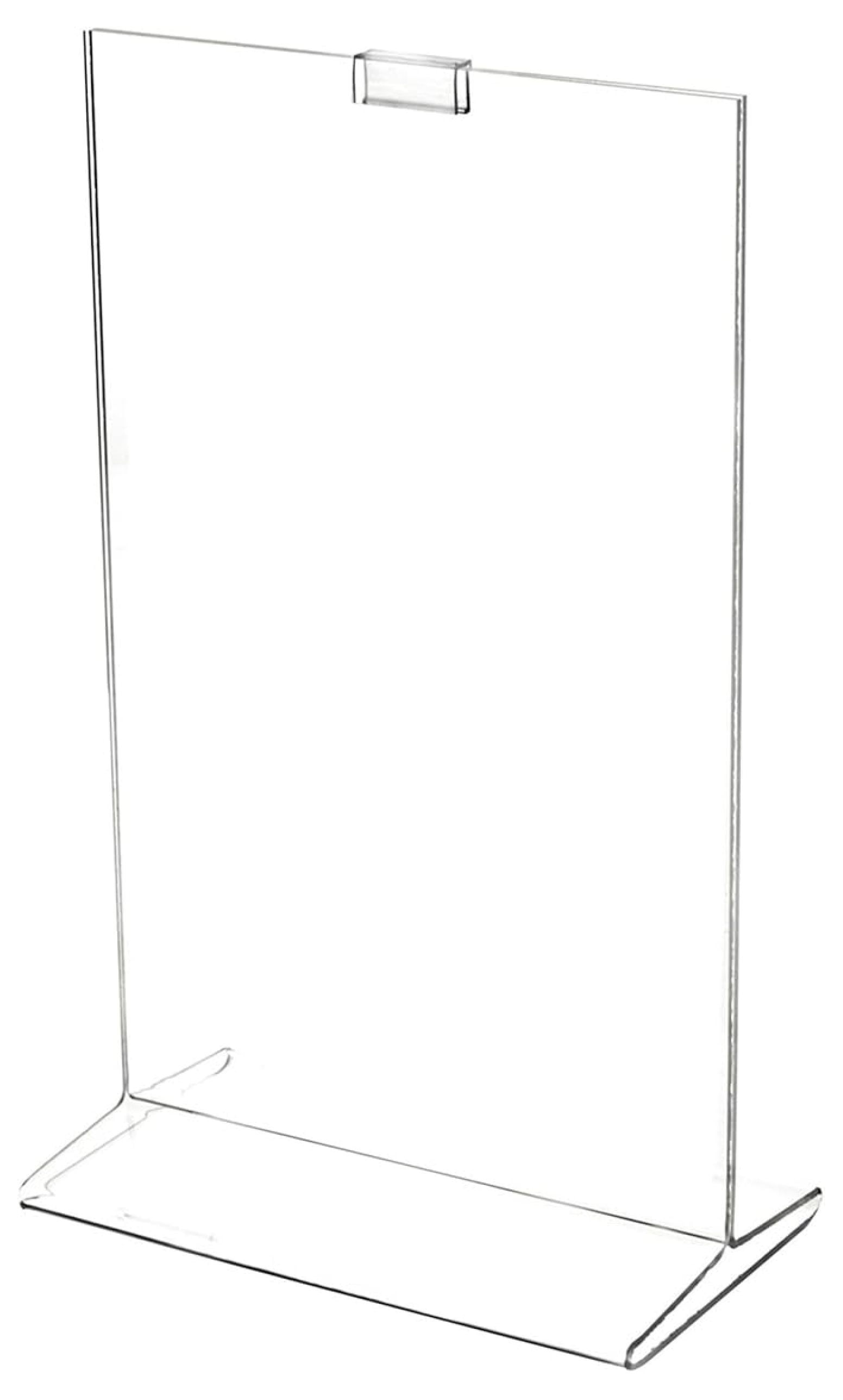 Clear Acrylic Sign Display / Literature Holder (Top-Load), 7" W x 11" H ...