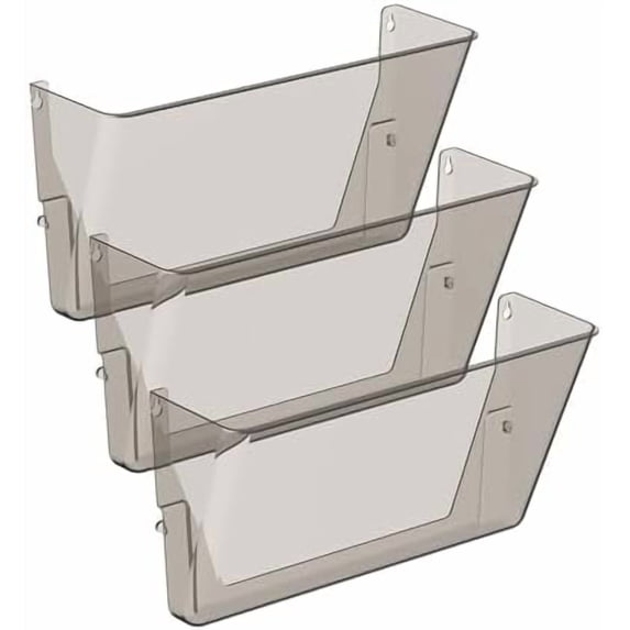 Clear Acrylic Single Pocket, Plastic Hanging Wall Mount File Holder for ...