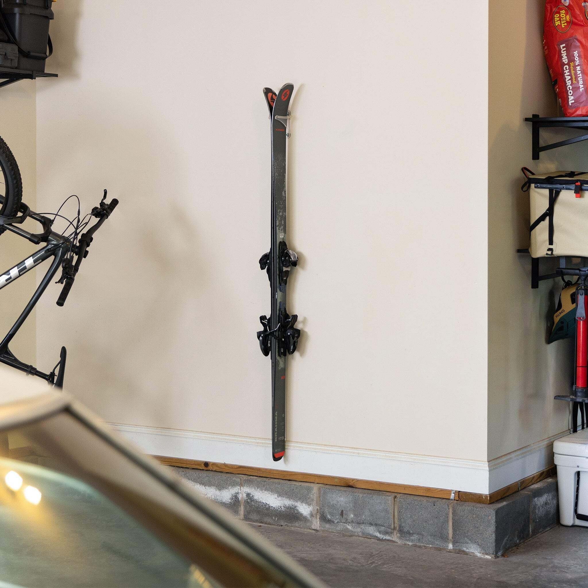 Clear Acrylic Ski Rack, Wall Mount Storage, Garage & Home Display ...