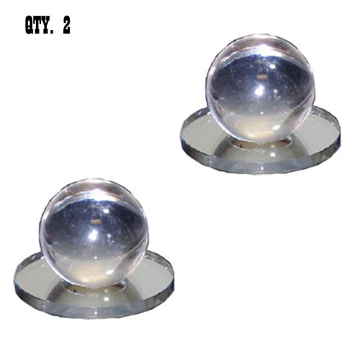 Clear Acrylic Small Ball Stick-On Mirror Knobs - Pack of 2 - Walmart.com