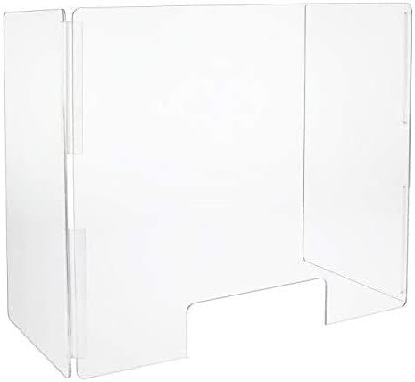 Clear Acrylic Sneeze Safety Guard and Splash Shield, Store Countertop ...