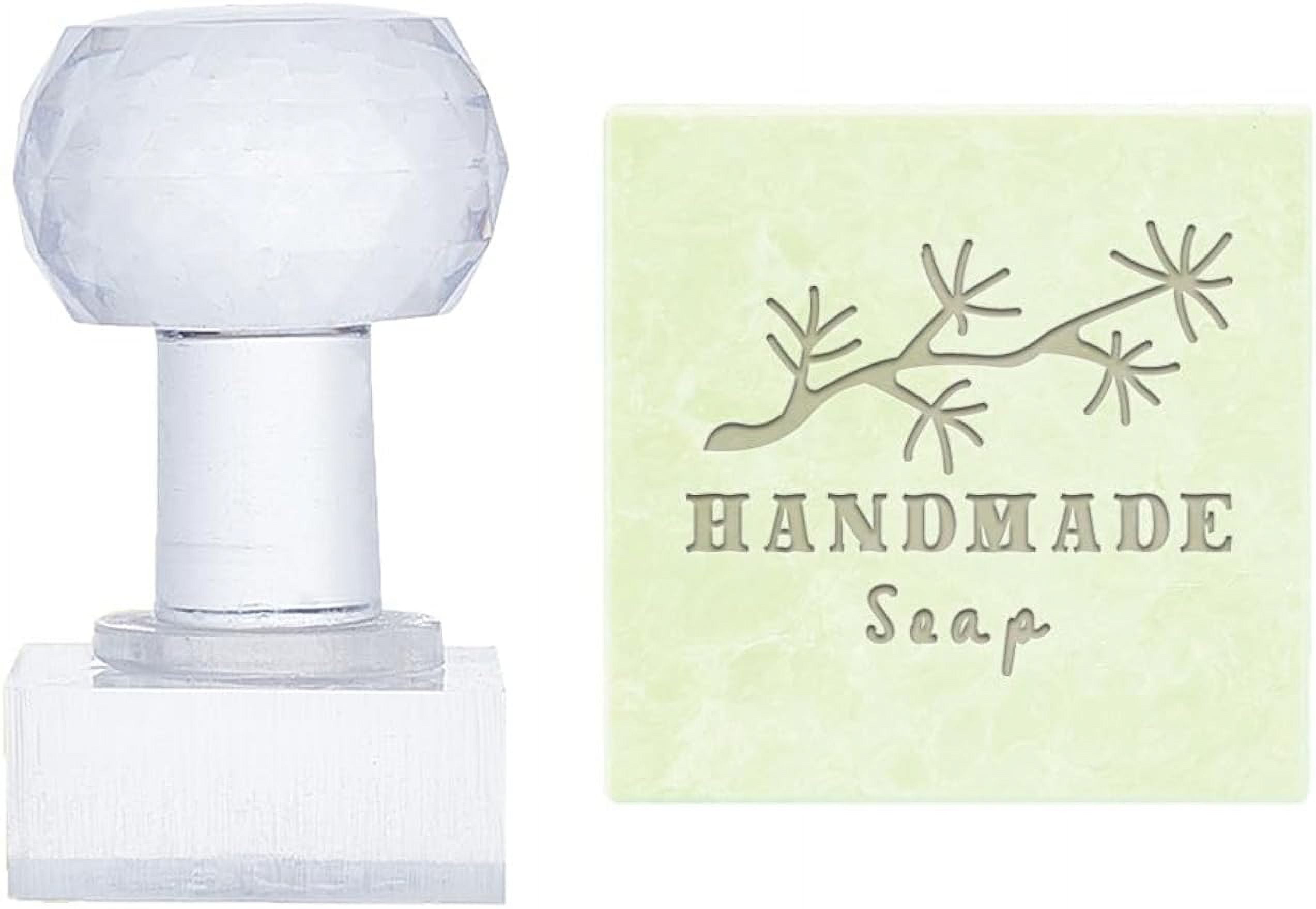 Clear Acrylic Soap Stamps Leaf Soap Embossing Stamp Rectangle Soap ...