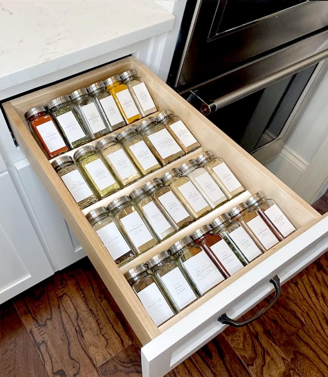 Clear Acrylic Spice Drawer Organizer, Expandable From Drawer Seasoning ...