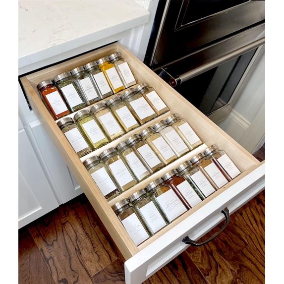 Clear Acrylic Spice Drawer Organizer, Expandable From Drawer Seasoning ...