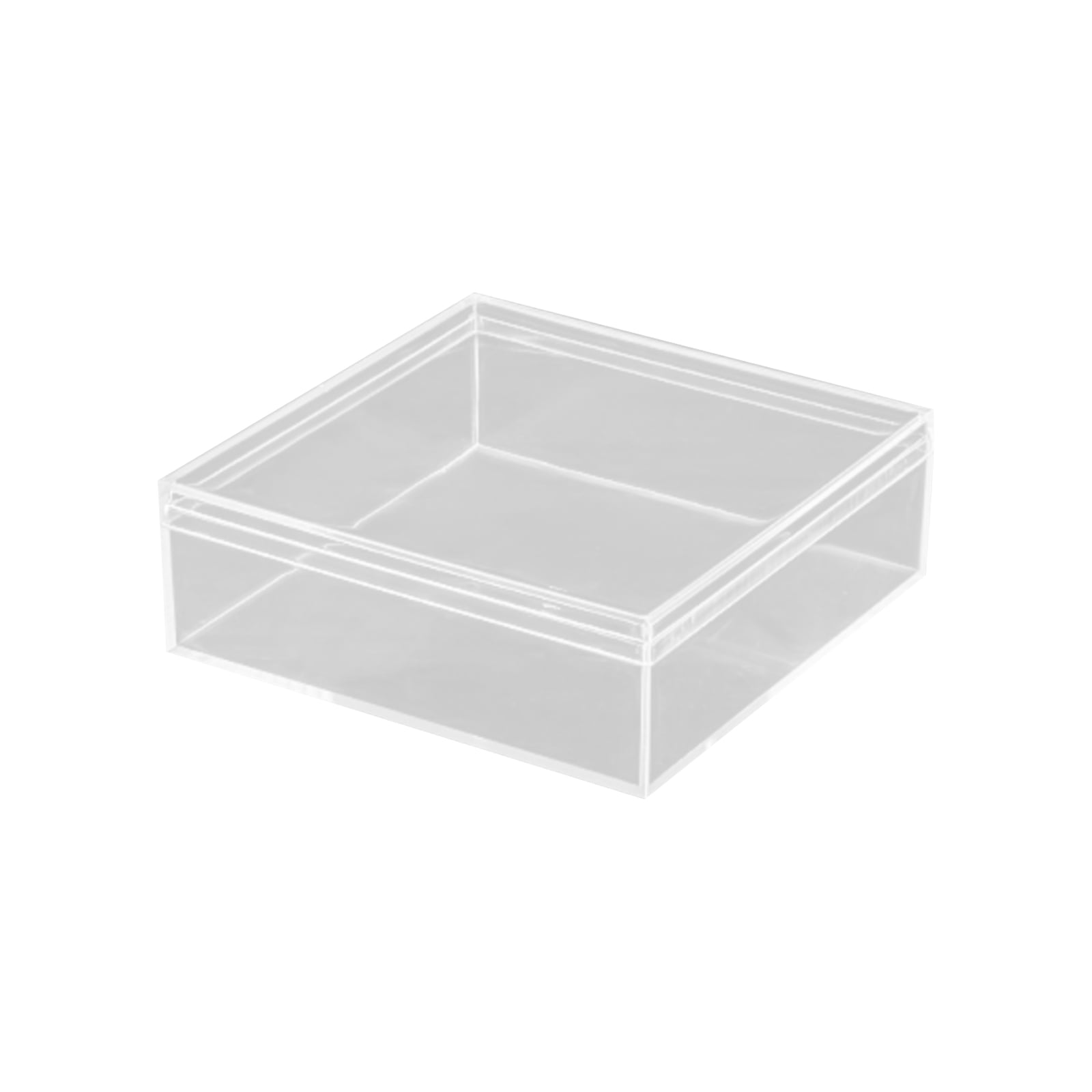 Clear Acrylic Square Box Transparent Plastic Storage Container for ...