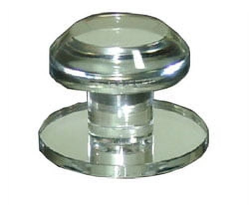 Clear Acrylic Stick-On Beveled Face Mirror Round Knob - Walmart.com