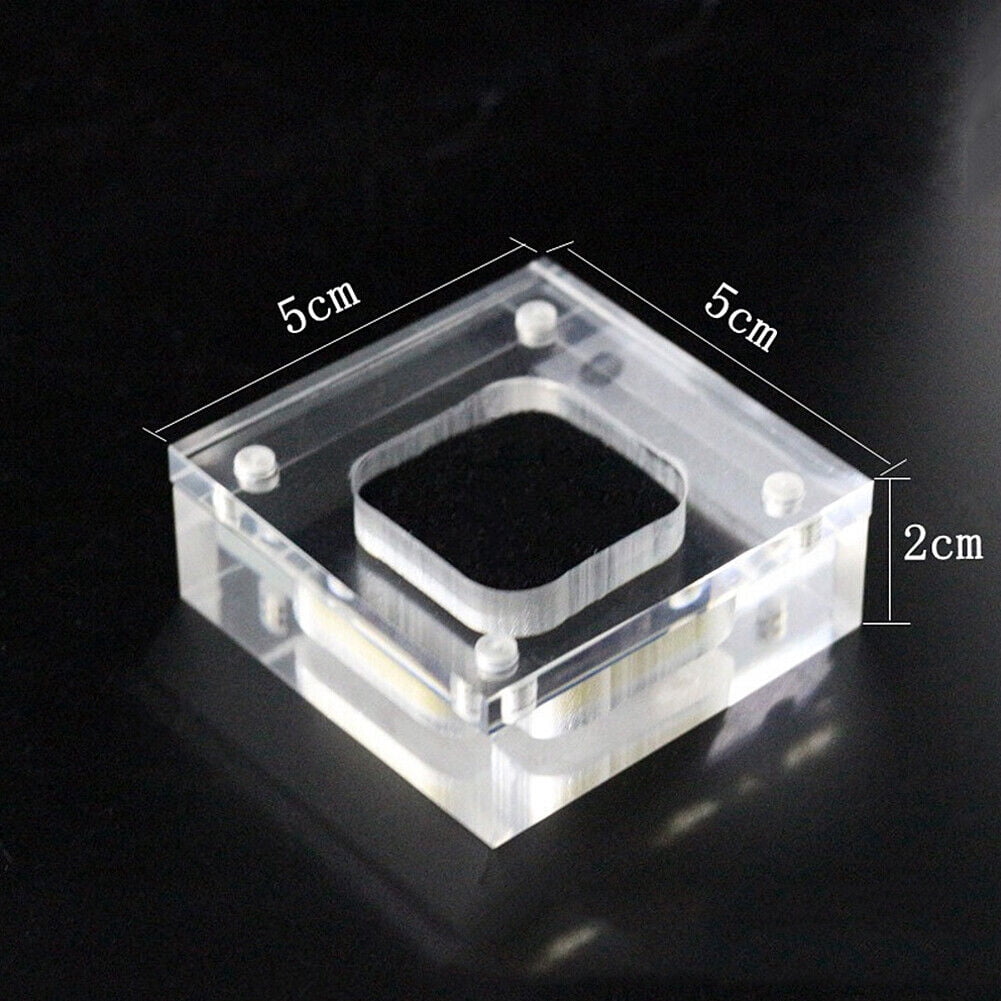 Clear Acrylic Storage Box Jewelry Diamond Gem Display Holder Container ...