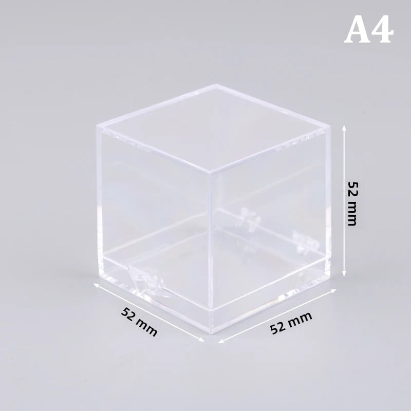 Clear Acrylic Storage Box for Square Cubes with Dustproof Lid for ...