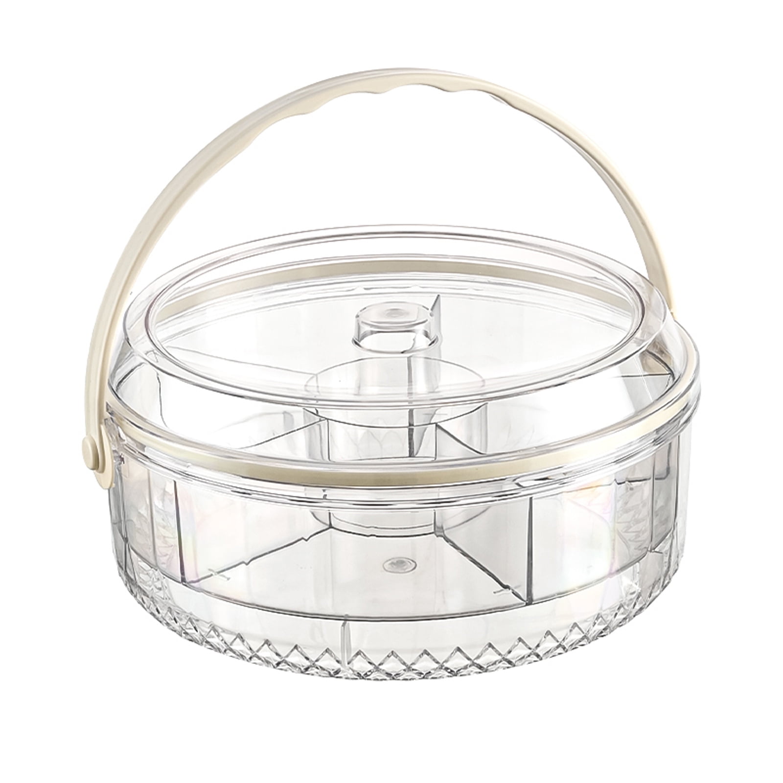 Clear Acrylic Storage Container With Ice Compartment 5 Sections For ...