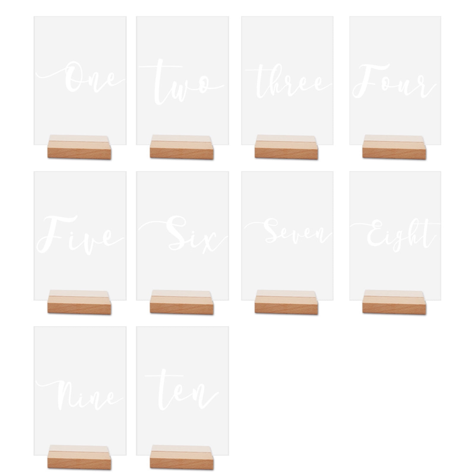 Clear Acrylic Table Number Sign with Holder Kit Baby Shower Party ...