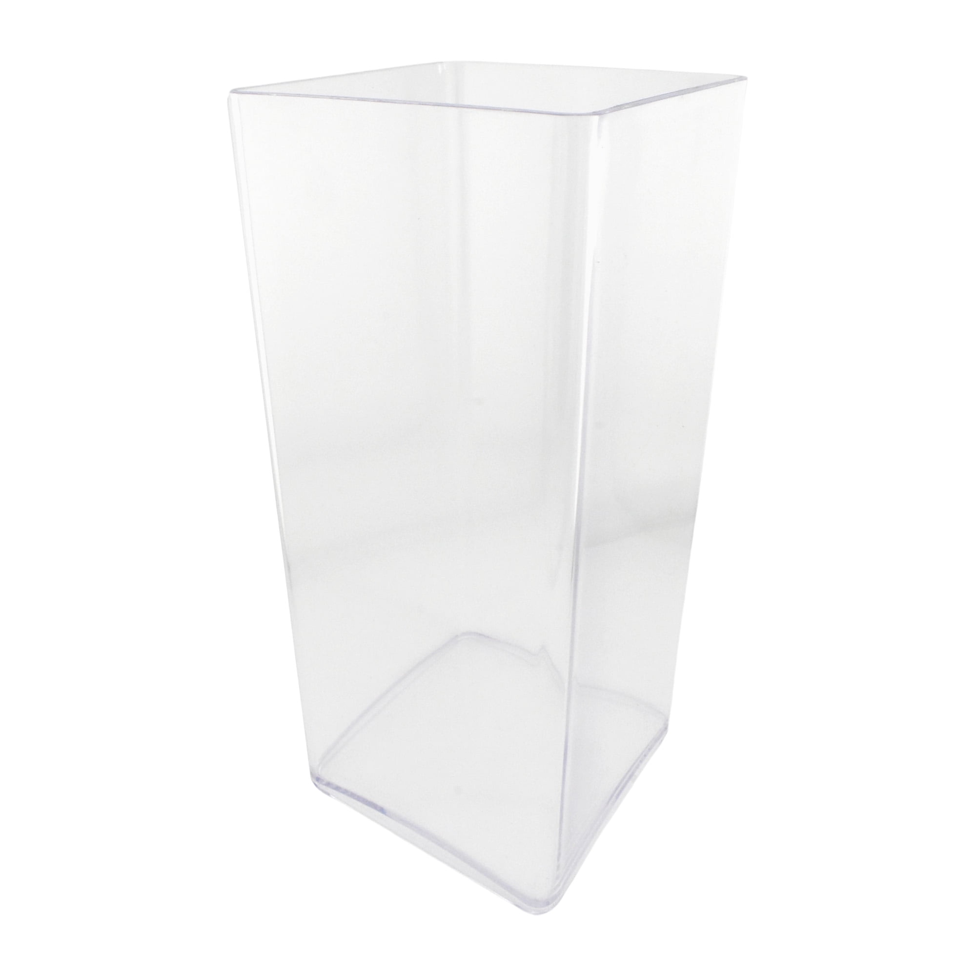 Clear Acrylic Tapered Block Vase Display, 10-Inch - Walmart.com