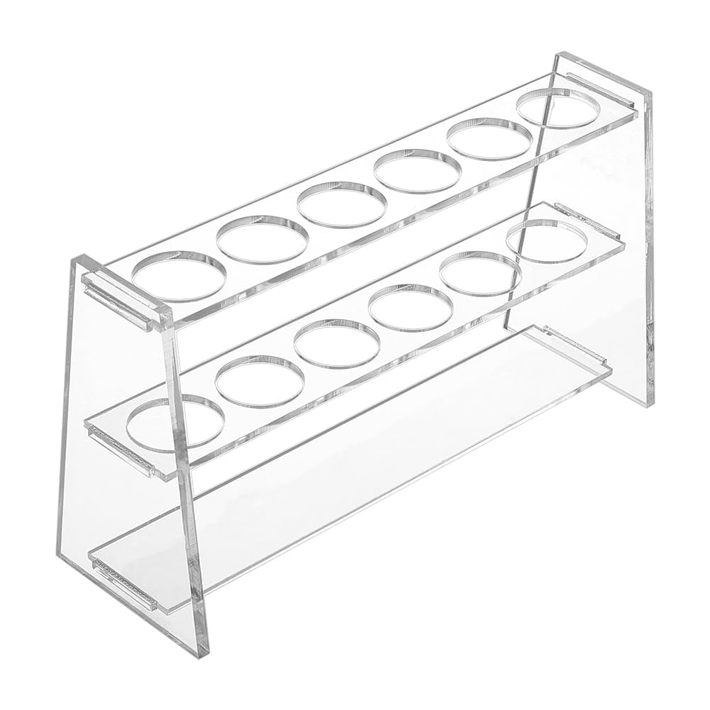 Clear Acrylic Test Tube Rack 7.9x2.6x4.3 Inch 6 Holes Test Tube Holder ...