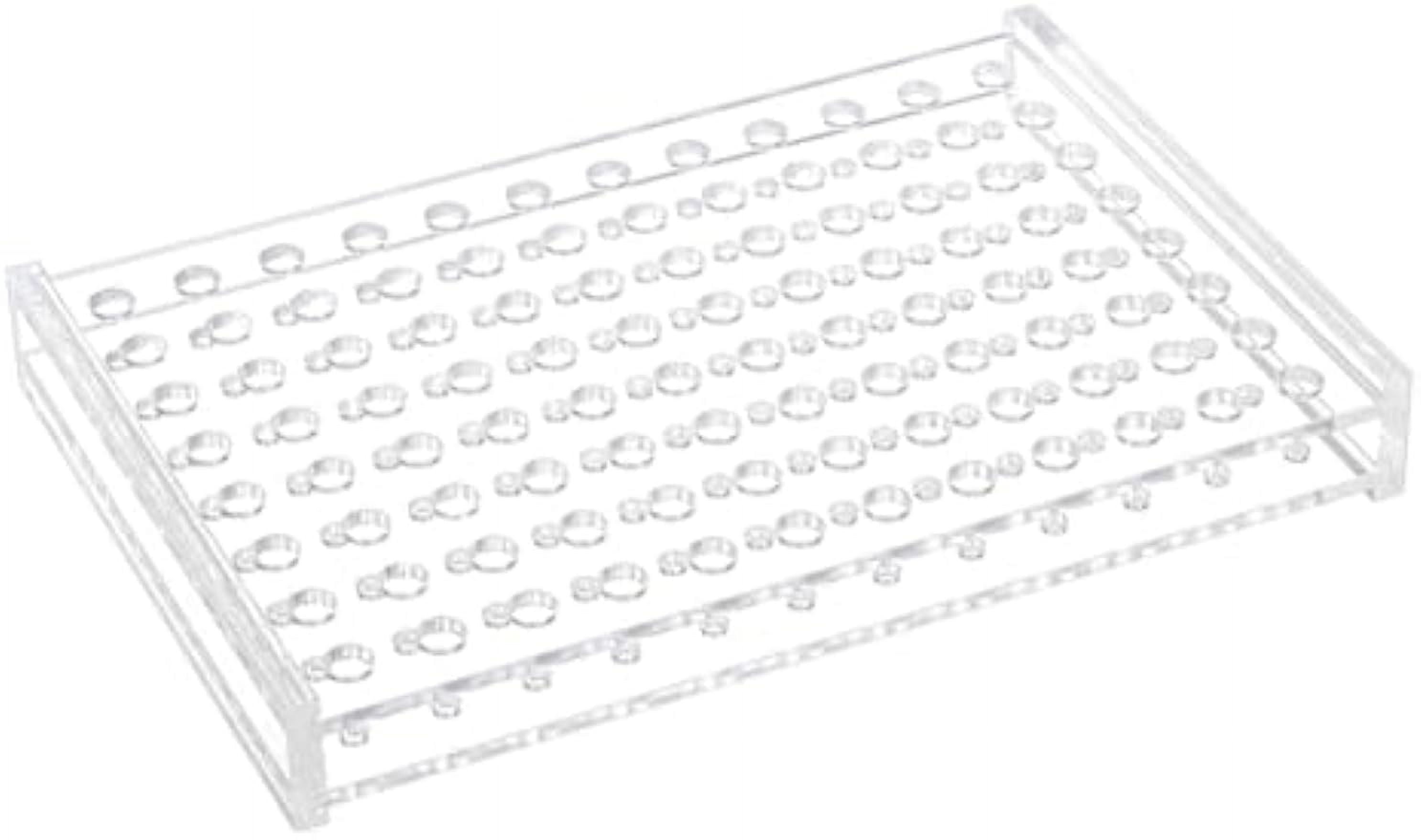 Clear Acrylic Test Tube Rack 96 Sockets Test Tube Display Stands 3.5mm ...