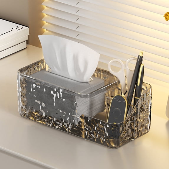 Clear Acrylic Tissue Box Holder, Modern Waterproof Dispenser for Living ...