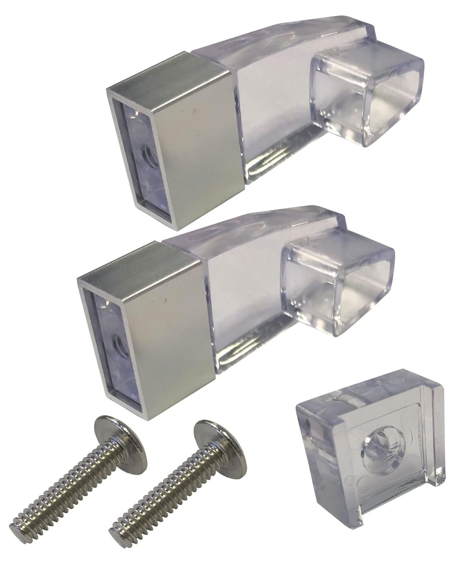 Clear Acrylic Towel Bar Brackets with Bright Chrome Sleeve and Clear ...