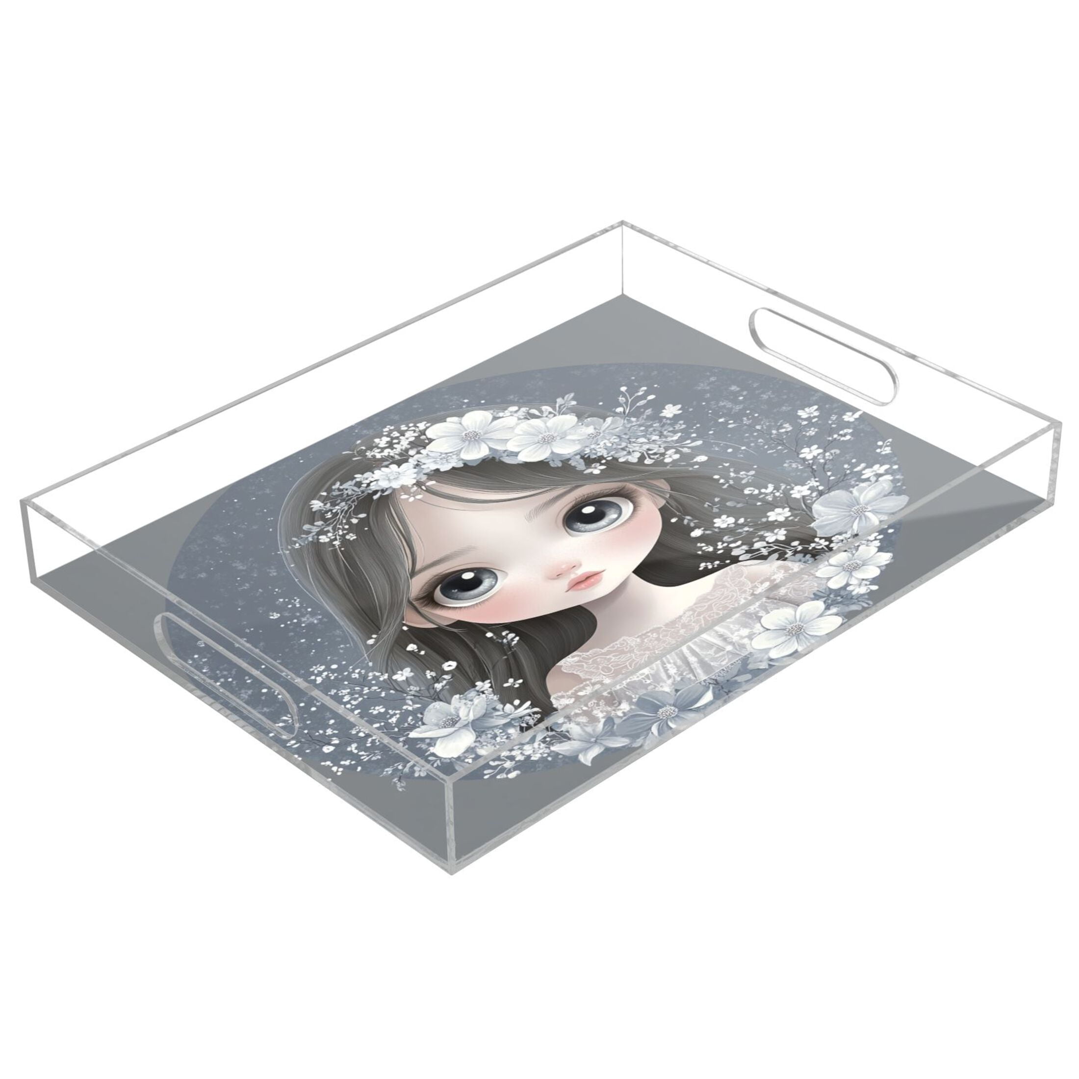 Clear Acrylic Tray Water Cup Tray Teacup Jewelry Storage Tray for ...