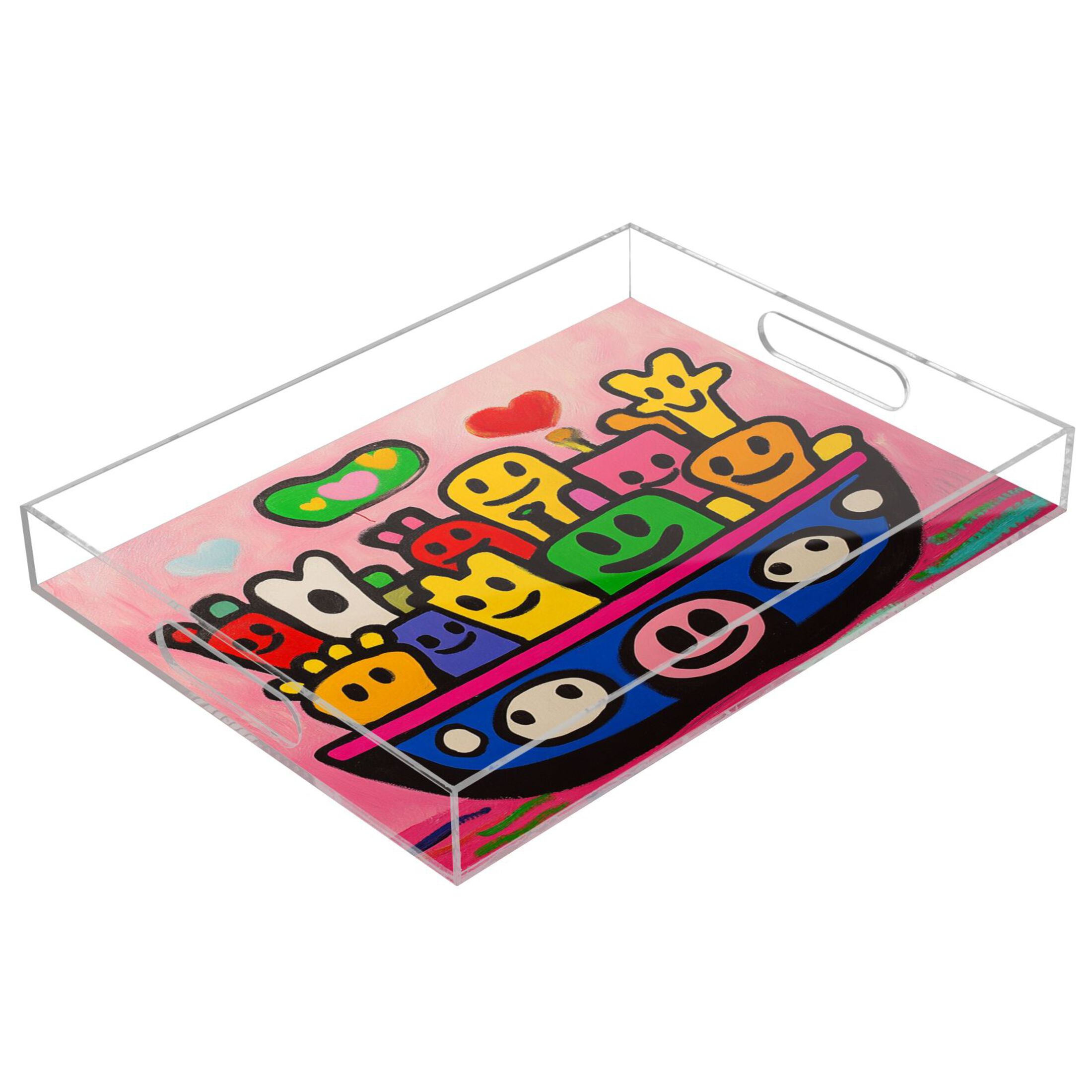 Clear Acrylic Tray Water Cup Tray Teacup Jewelry Storage Tray for ...