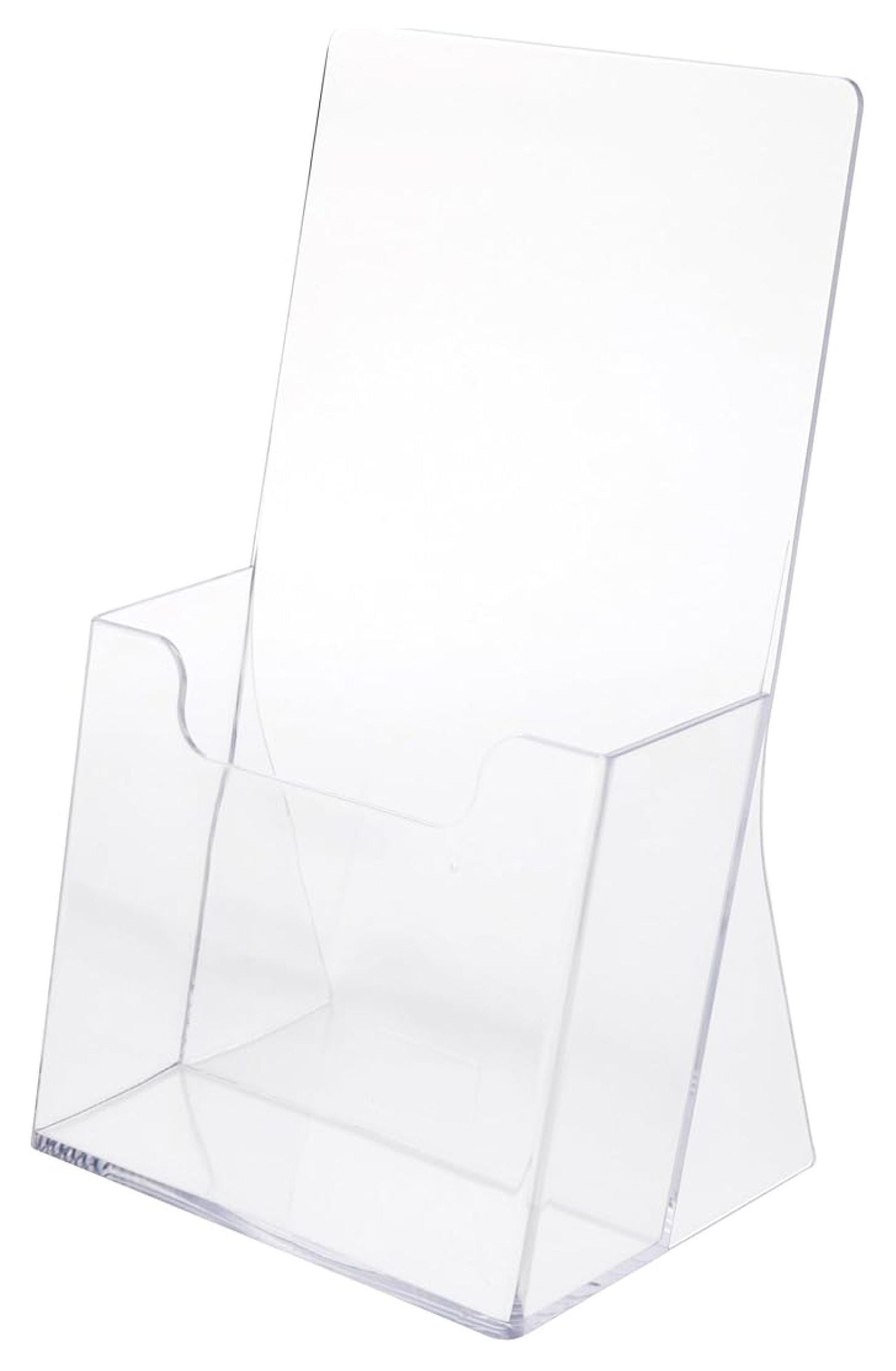 Clear Acrylic Tri-Fold Brochure Literature Holder (Countertop), Fits ...