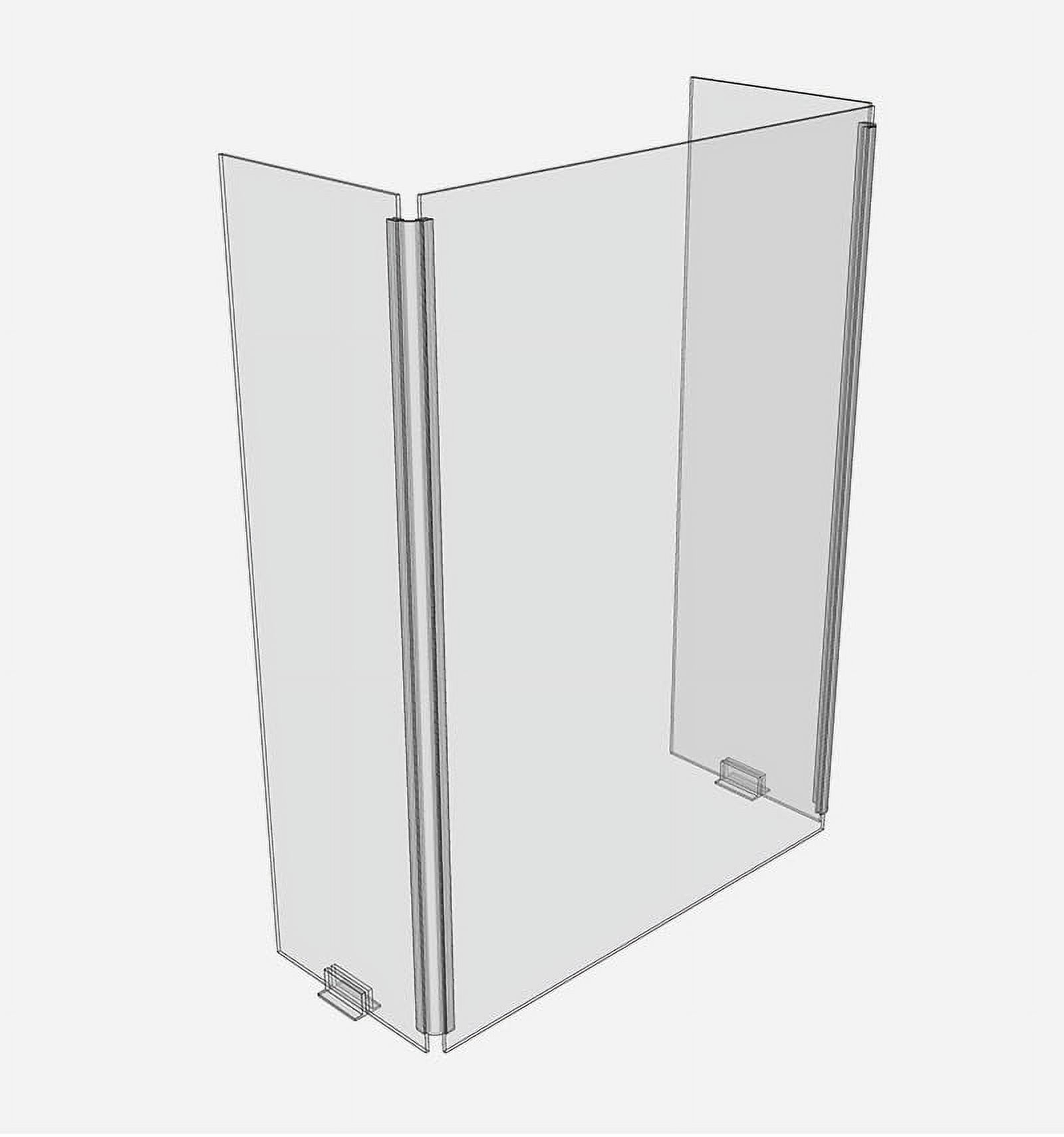 Clear Acrylic Triple Panel Protective Barrier/Guard for Counter ...
