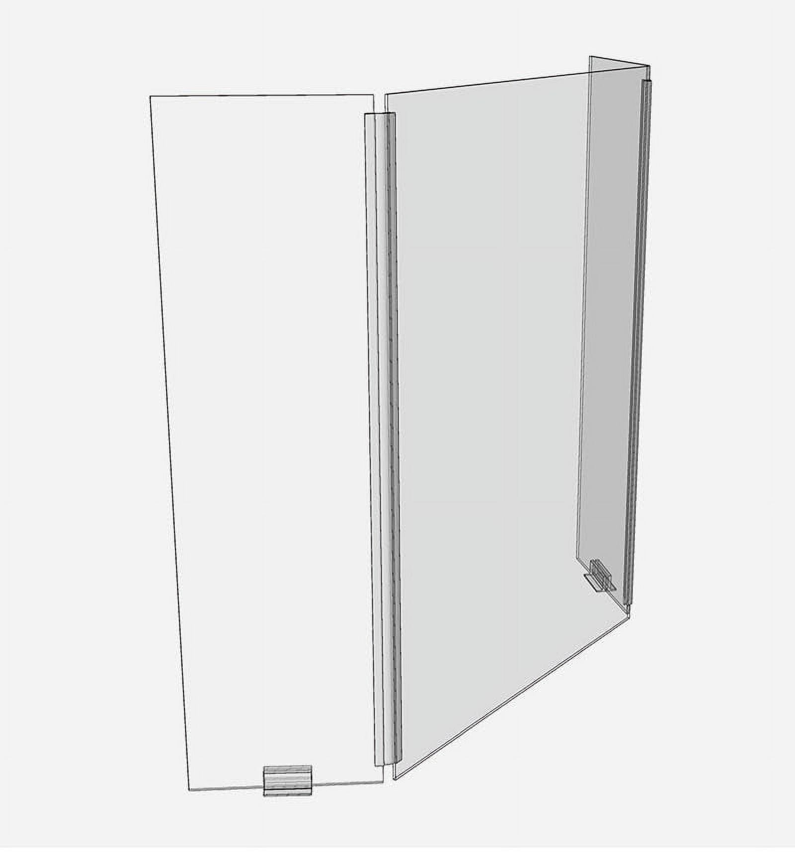 Clear Acrylic Triple Panel Protective Barrier/Guard for Counter ...