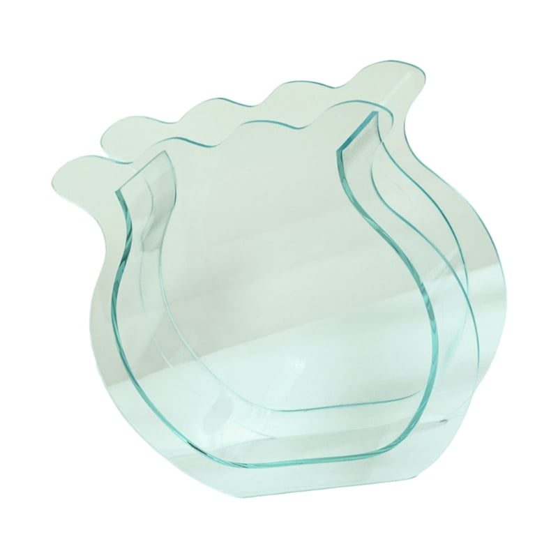 Clear Acrylic Vases with Fish Bowl Feature 4 Color Option Home Office ...
