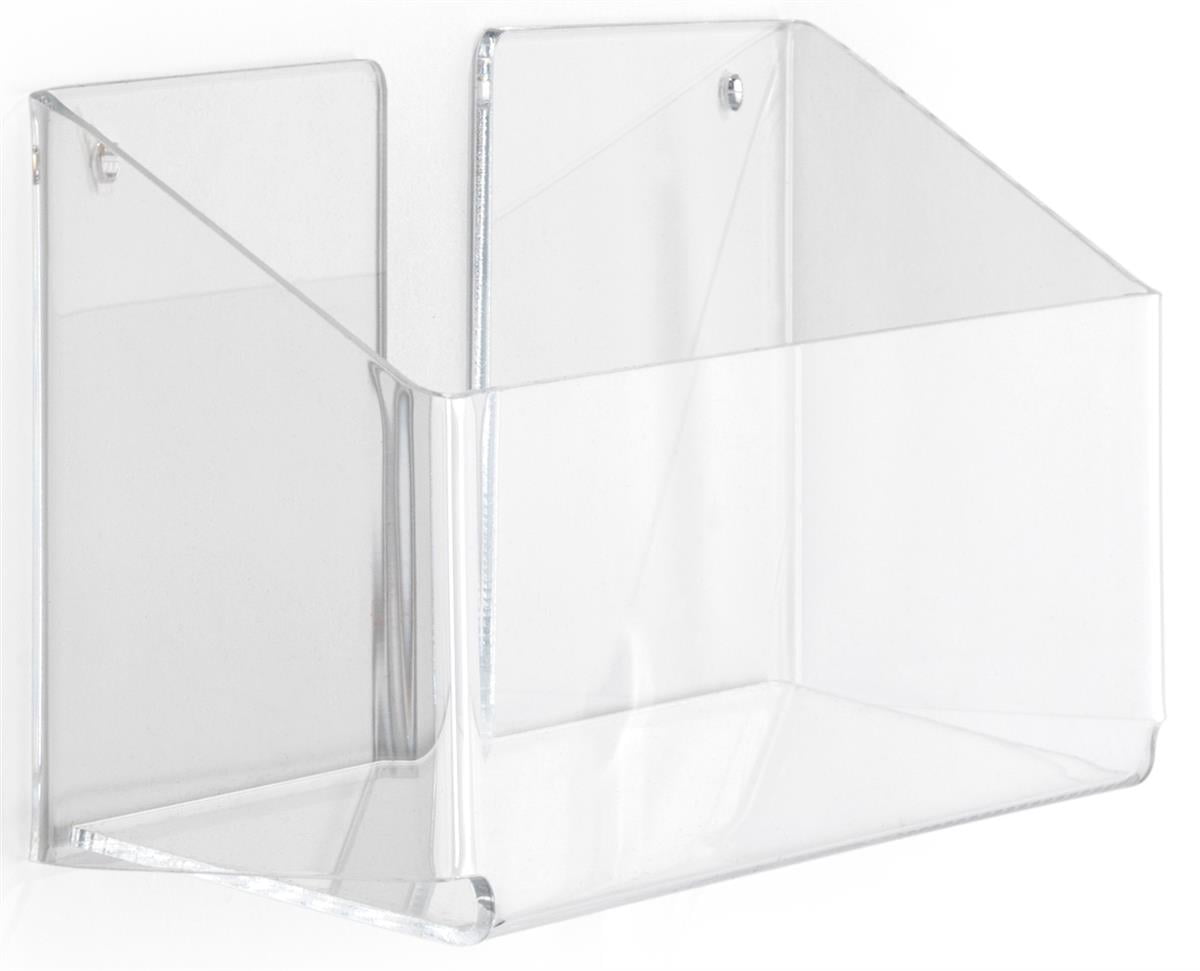 Clear Acrylic Wall Mounted Literature Holder Dispenses 8-1/2-Inch Wide ...