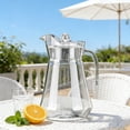 Clear Acrylic Water Pitcher With Lid - 1.5L/1L Large Capacity, Leak ...