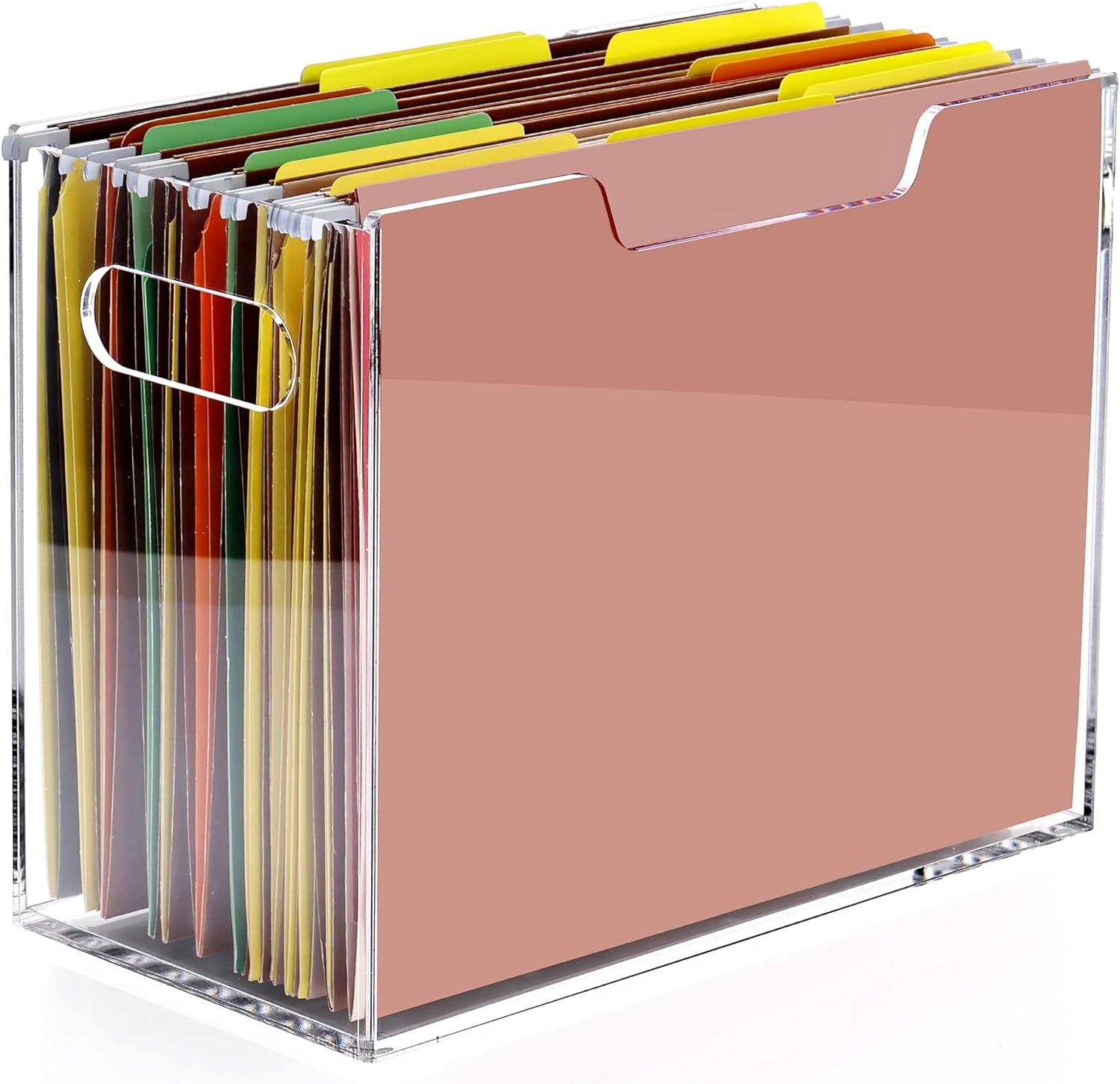 Clear Acrylic XL Letter-Sized Hanging File Organizer with 12 Pockets, 1 ...