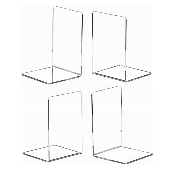 Clear Acrylics Bookends For Shelves Decorative Book Stoppers Book ...