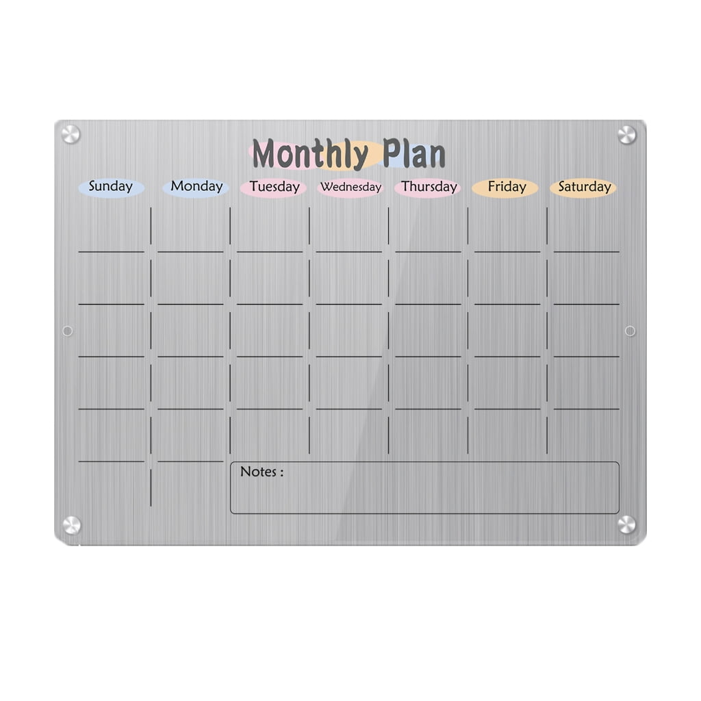 Clear Acrylics Checklist Board Weekly Monthly Calendar Fridge Calendar ...