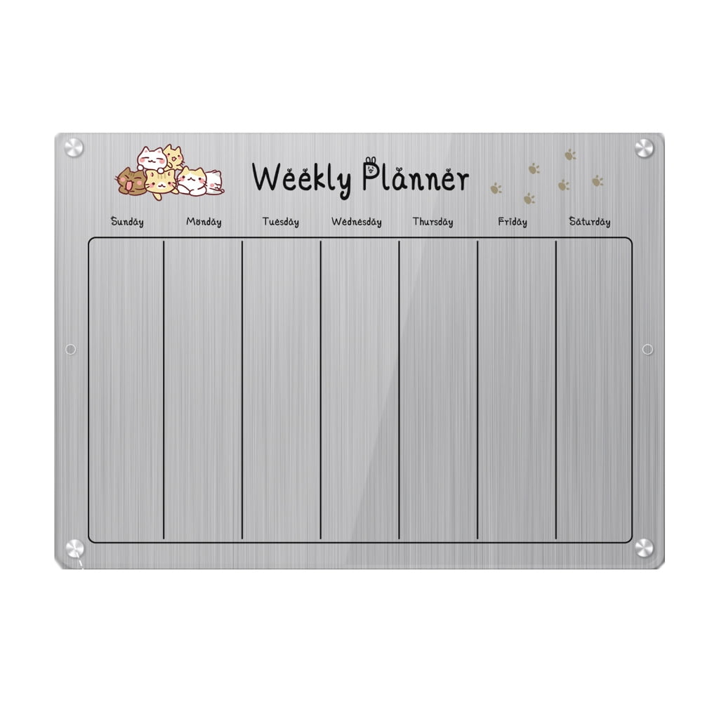 Clear Acrylics Checklist Board Weekly Monthly Calendar Fridge Calendar ...