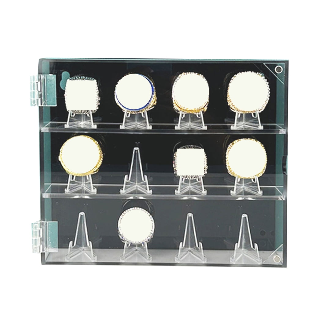 Clear Acrylics Rings Display Box for Championship Rings Wall Mounted ...