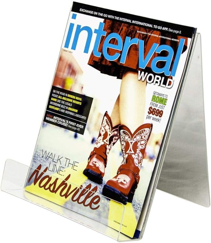 Clear-Ad - Acrylic Book Display Stand 6x8 - Tabletop Cookbook Recipe ...