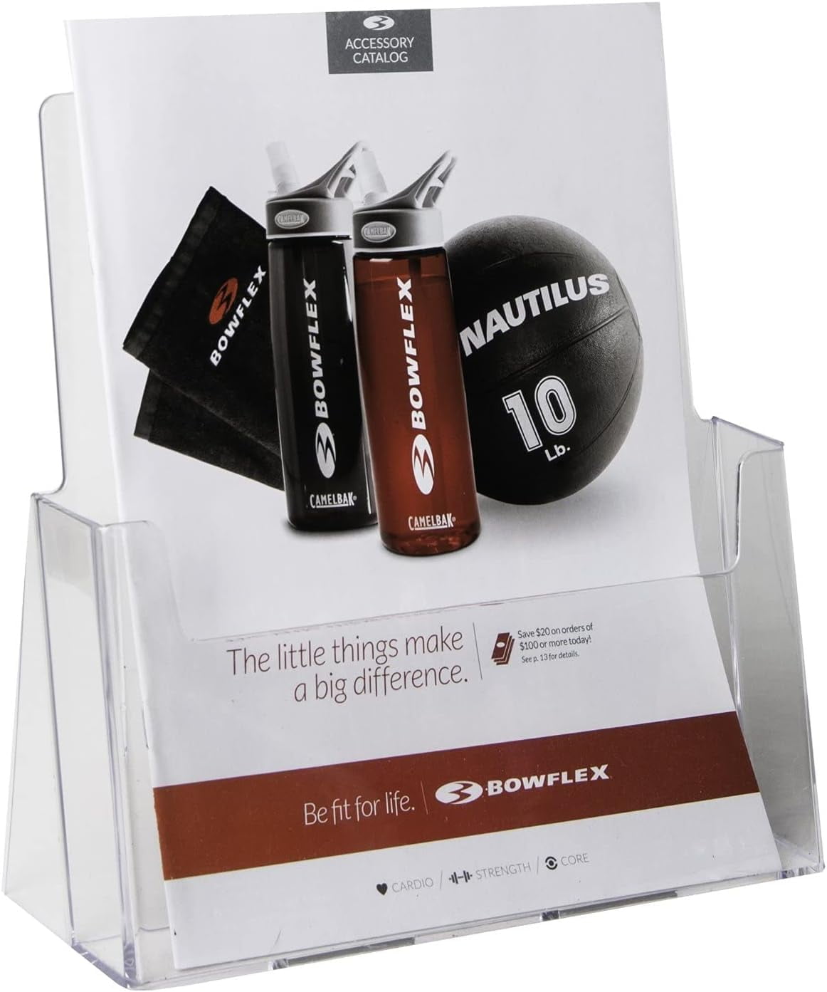 Clear-Ad Acrylic Brochure Holder 8.5" x 11" - Vertical Display Stand ...