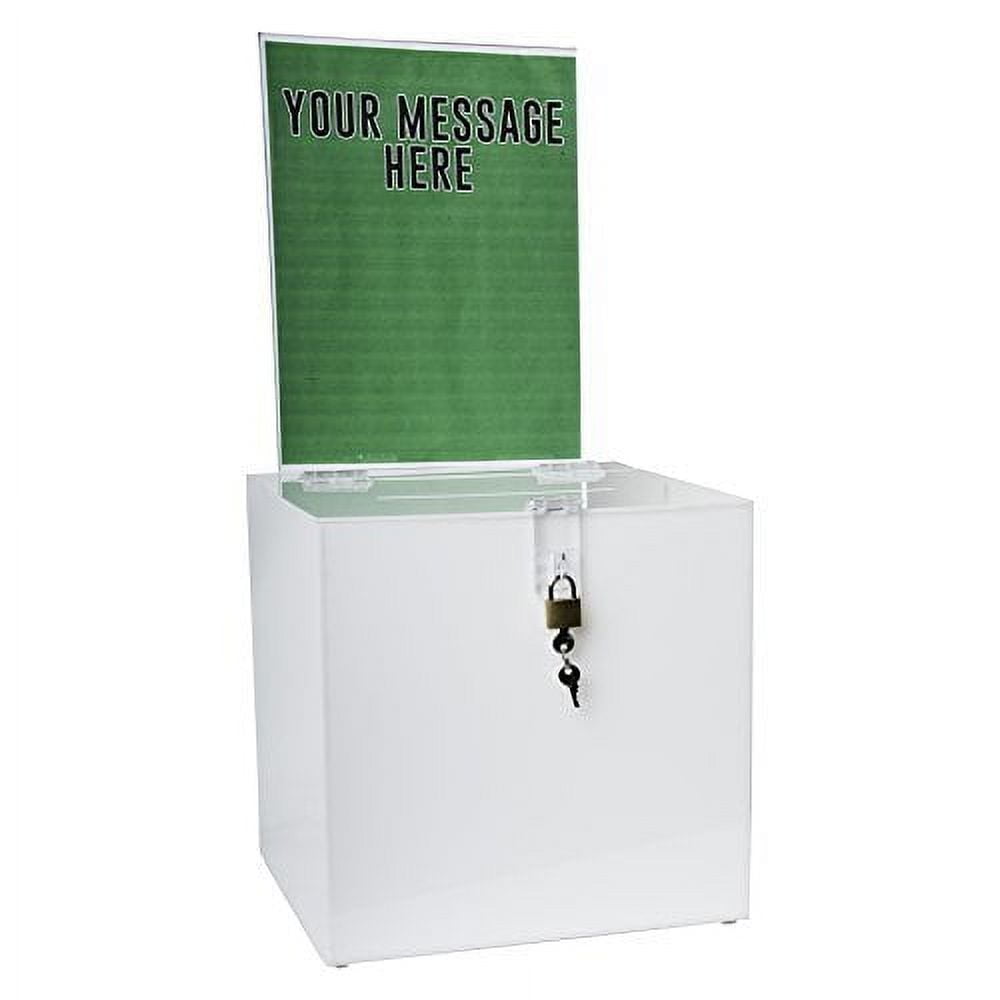 Clear-Ad - Acrylic Donation, Ballot, Raffle or Suggestion Box with Lock ...