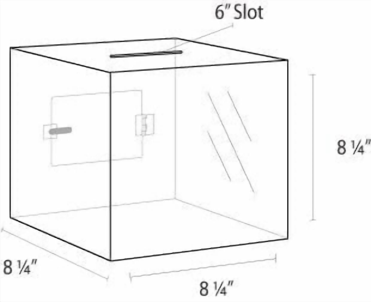 Clear-Ad - SBA-888 - Acrylic Ballot Box with Lock - Plastic Container ...